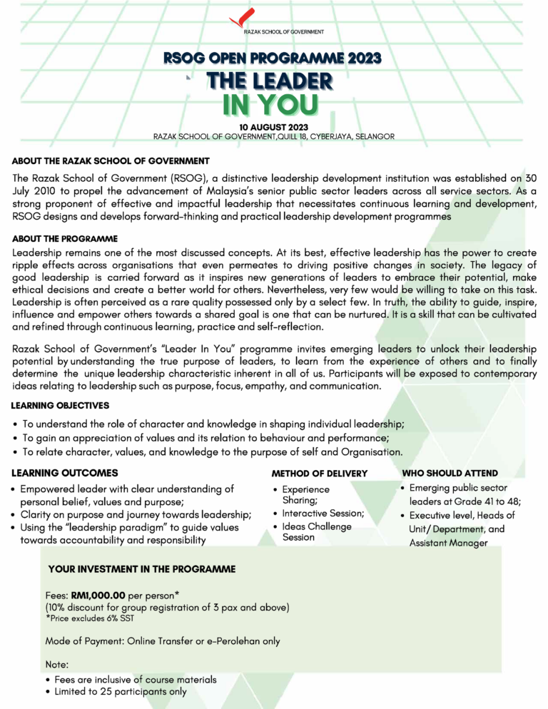 Open Programme – The Leader in You